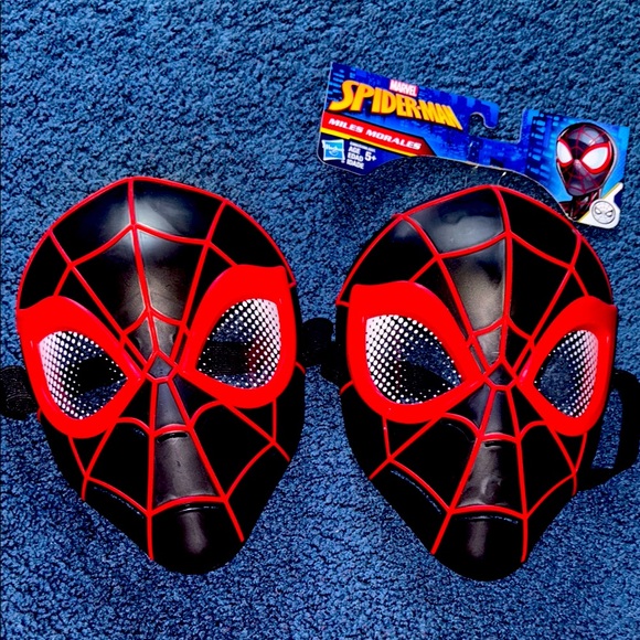 Marvel | Costumes | Spiderman Kids Costume Mask Black And Red | Poshmark